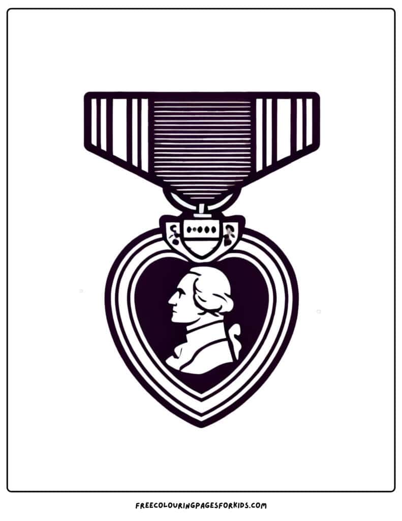 12 Purple Heart Day Coloring Pages