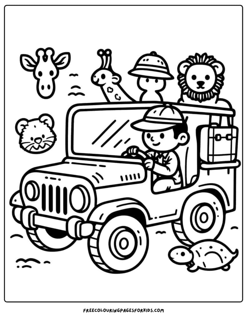 18 Safari Animal Coloring Pages - Coloring For Kids