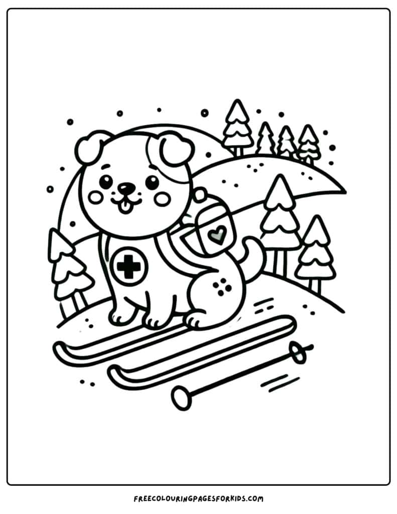 13 Skiing Coloring Pages
