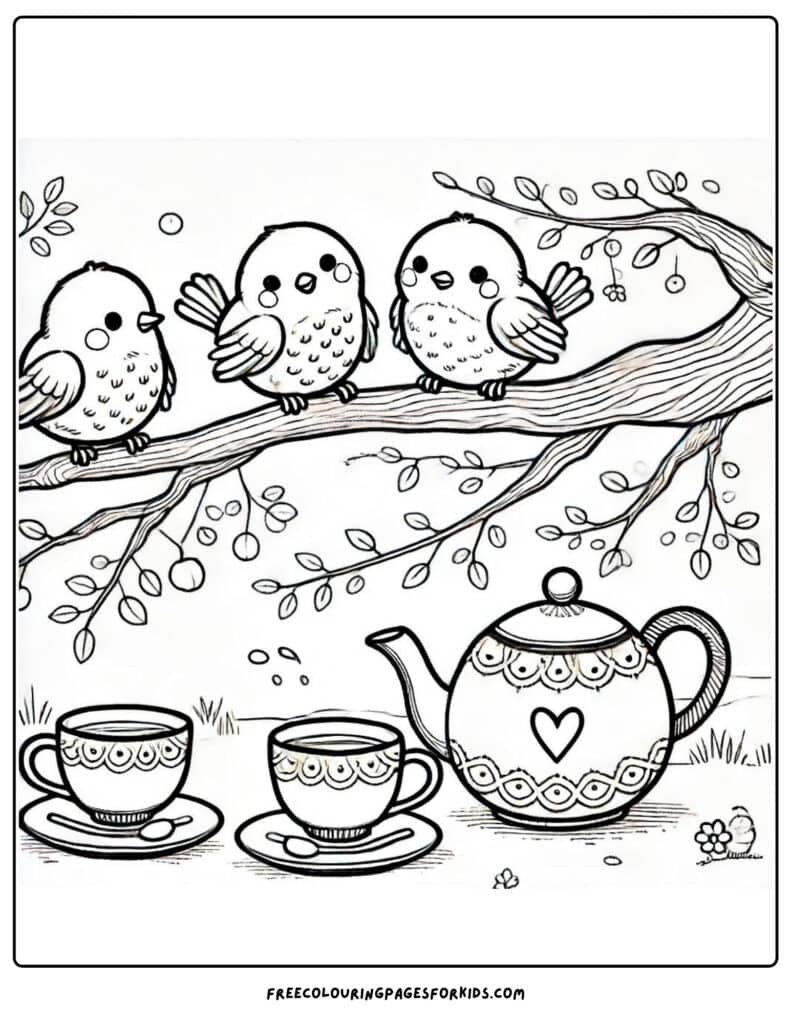 17 Tea Party Coloring Pages - Coloring For Kids