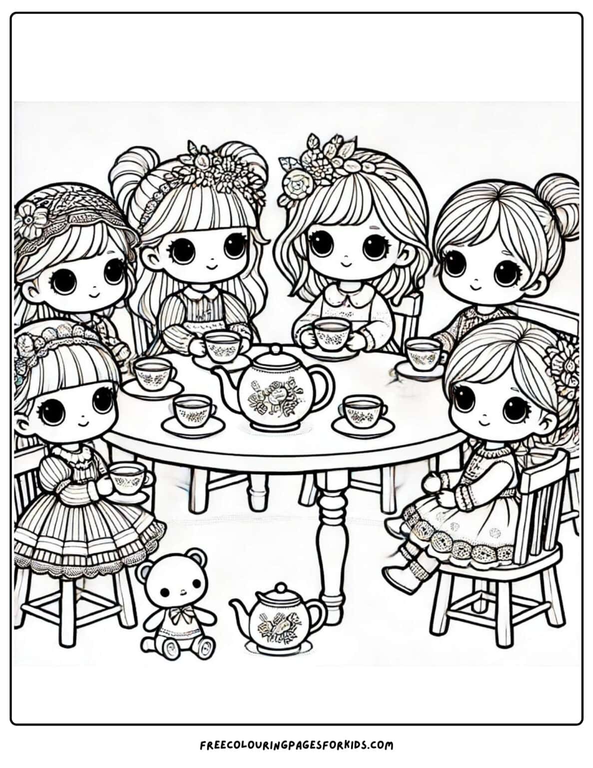 17 Tea Party Coloring Pages - Coloring For Kids