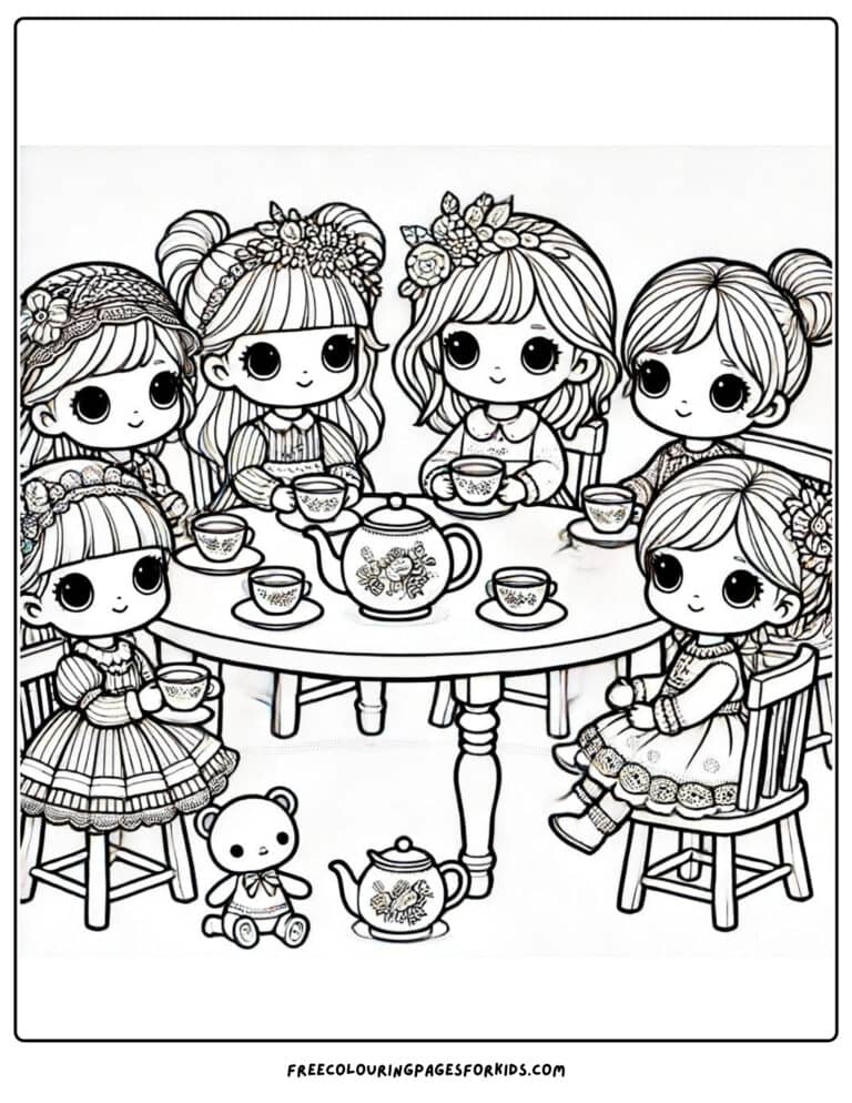 17 Tea Party Coloring Pages - Coloring For Kids