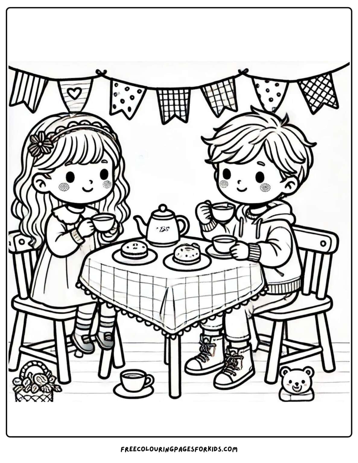 17 Tea Party Coloring Pages - Coloring For Kids