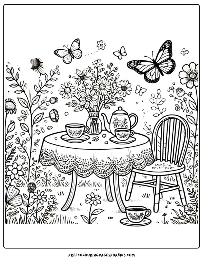 17 Tea Party Coloring Pages - Coloring For Kids