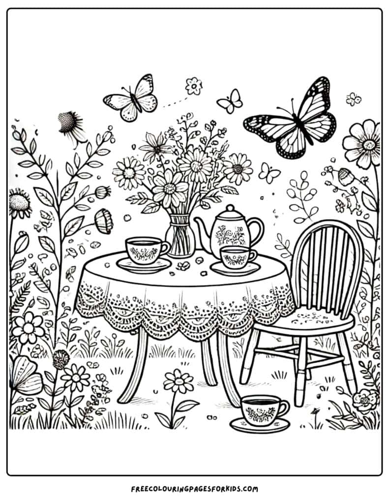 17 Tea Party Coloring Pages - Coloring For Kids