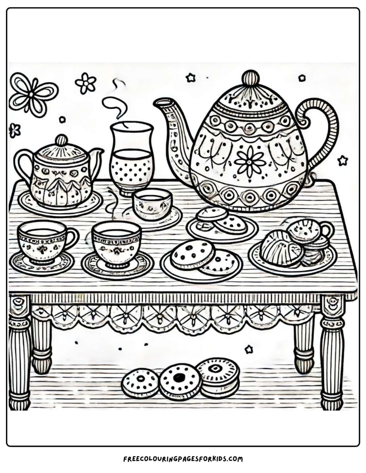 17 Tea Party Coloring Pages - Coloring For Kids