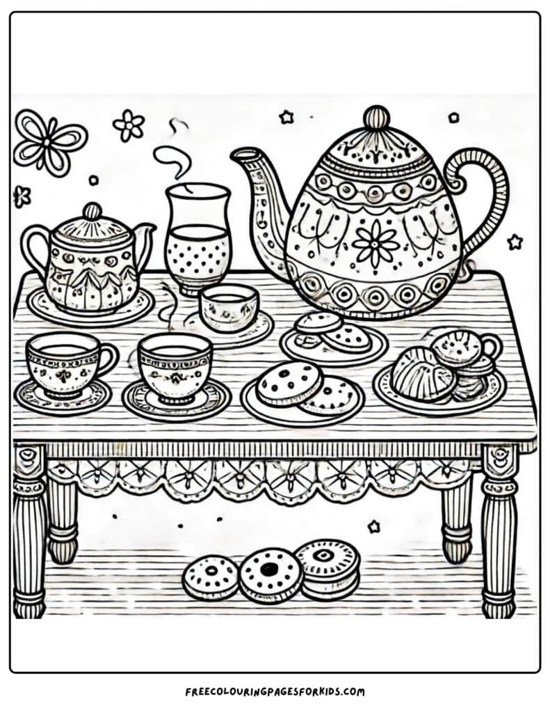 17 Tea Party Coloring Pages - Coloring For Kids