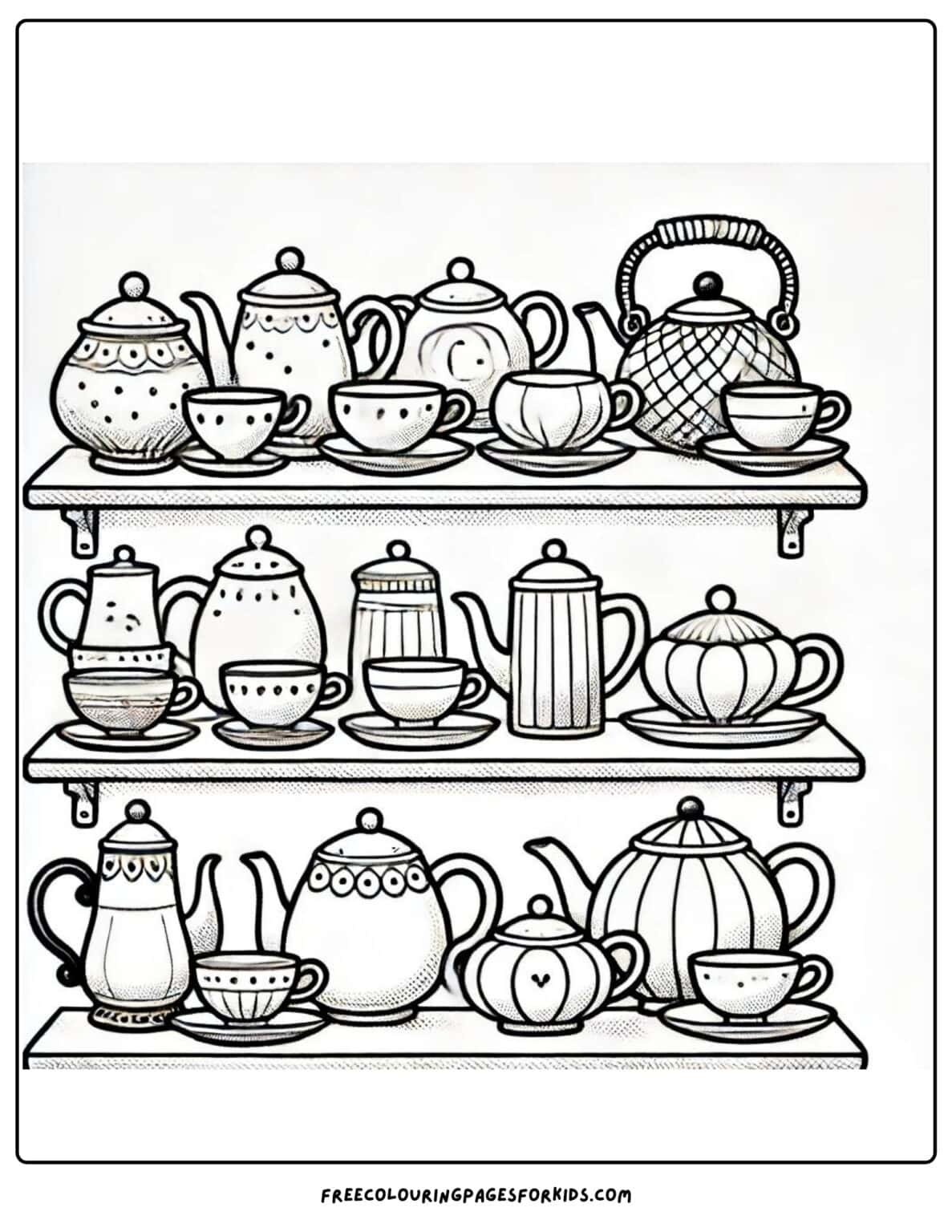 17 Tea Party Coloring Pages - Coloring For Kids