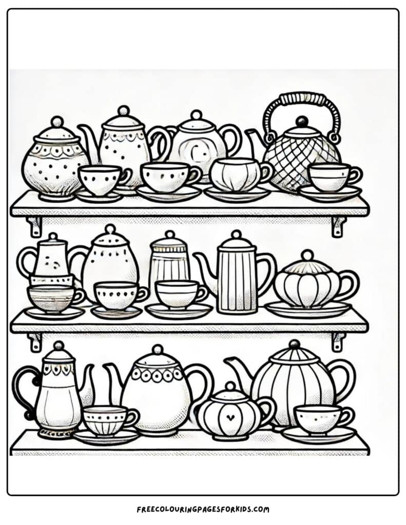 17 Tea Party Coloring Pages - Coloring For Kids