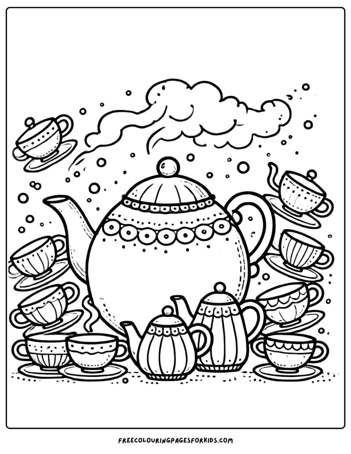 17 Tea Party Coloring Pages - Coloring For Kids