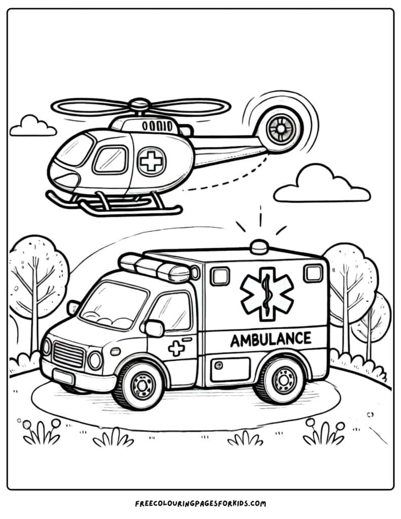 14 Ambulance Coloring Pages