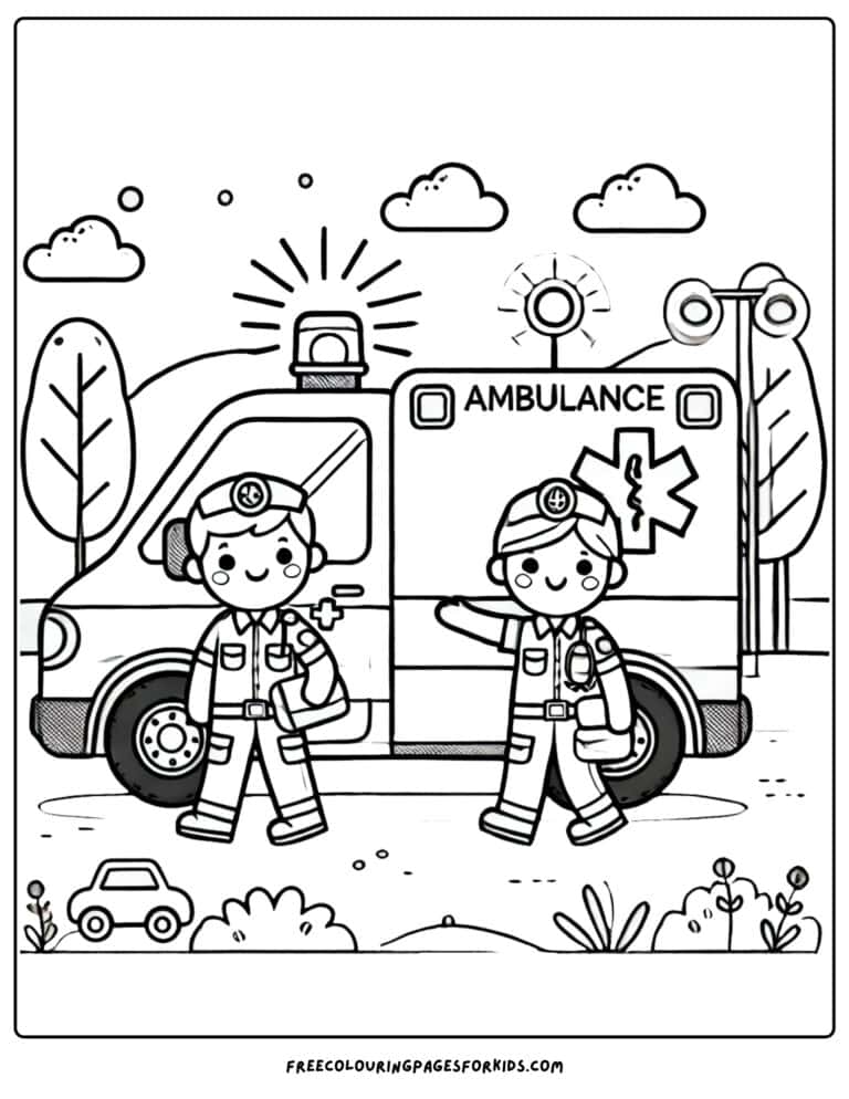 14 Ambulance Coloring Pages