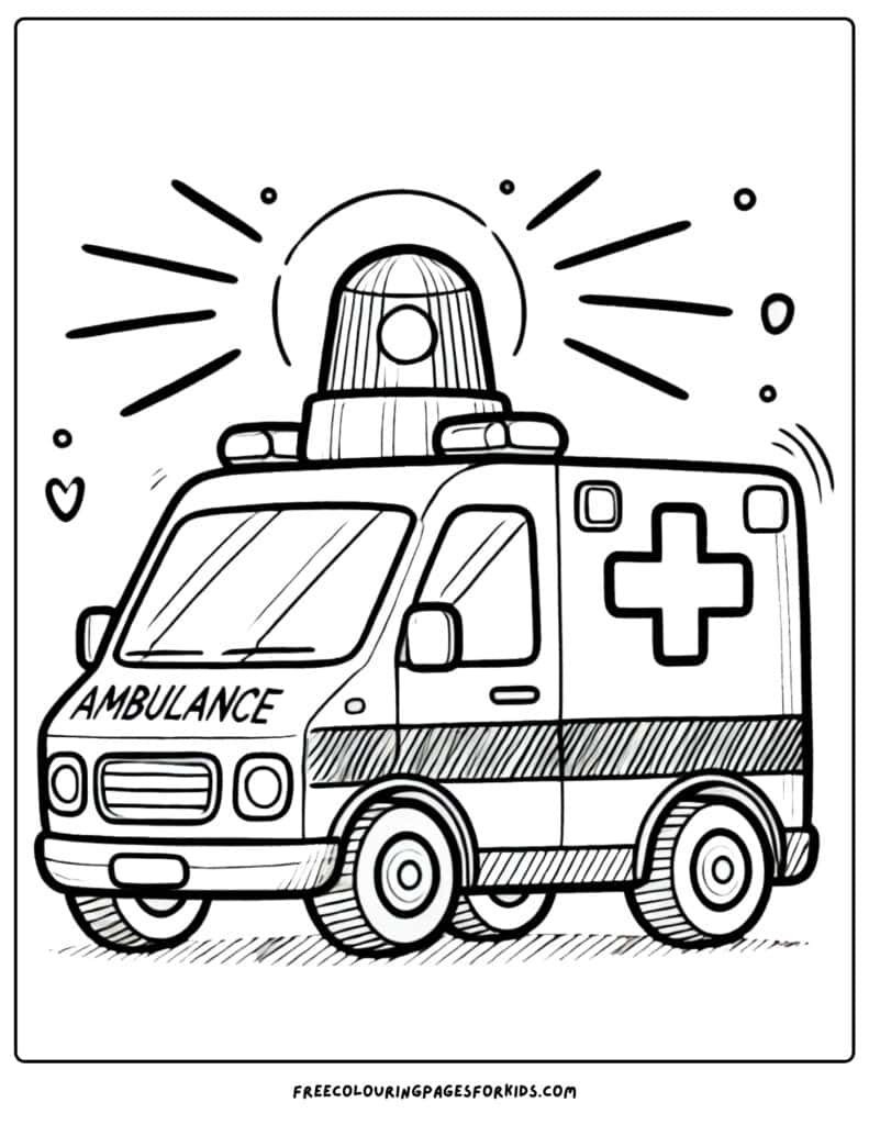 14 Ambulance Coloring Pages