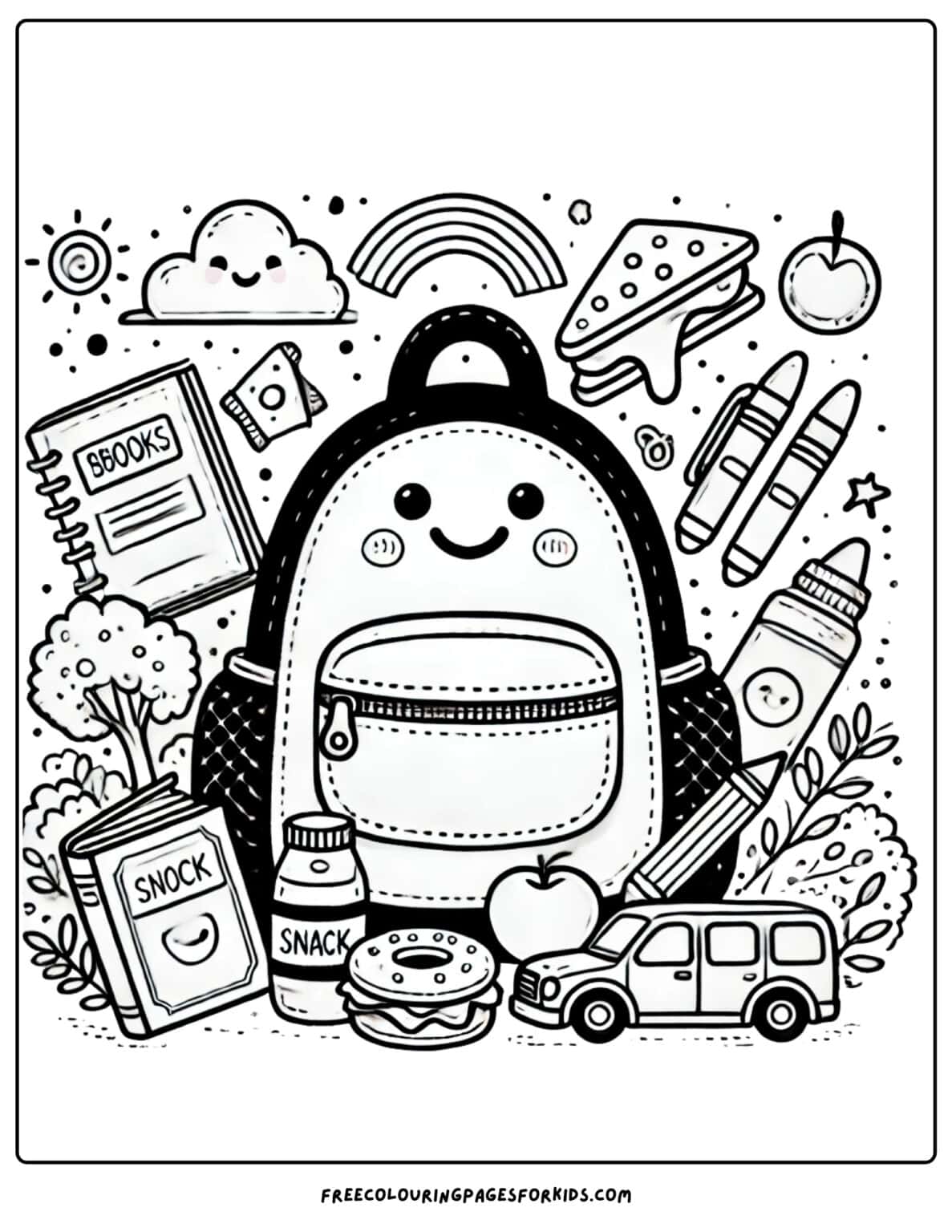 18 Back to School Coloring Pages