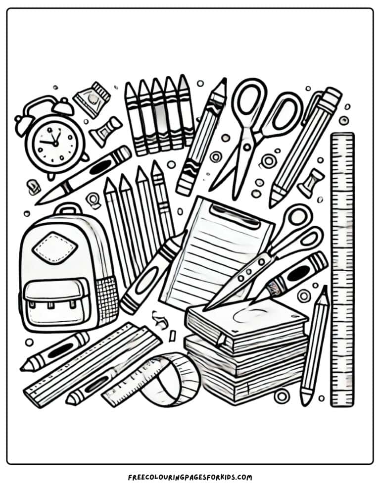 18 Back to School Coloring Pages