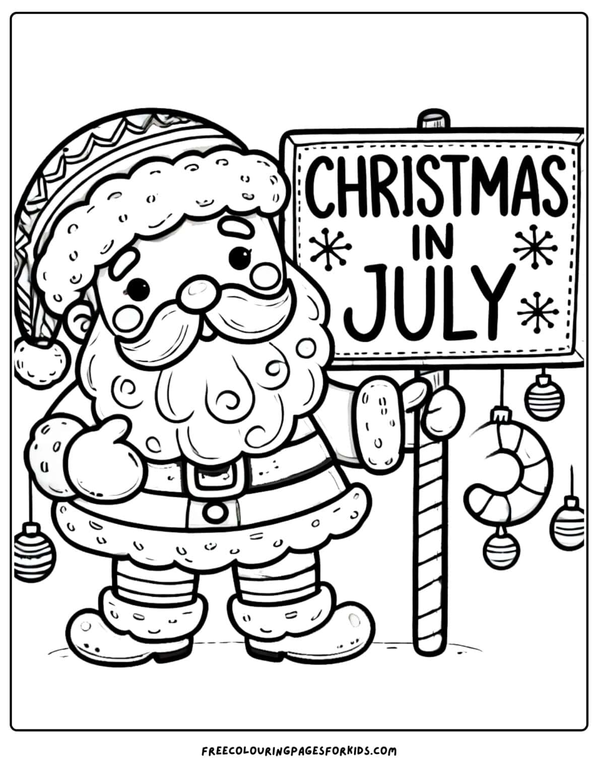 15 Christmas in July Colouring Pages