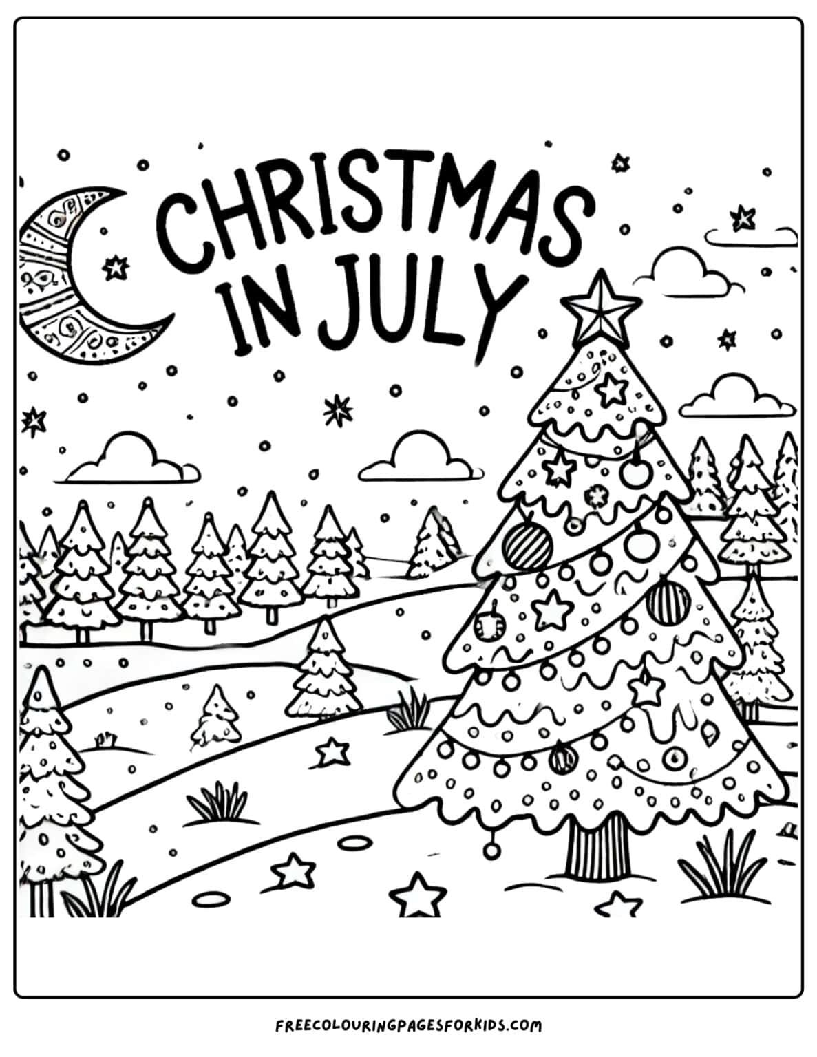 15 Christmas in July Colouring Pages