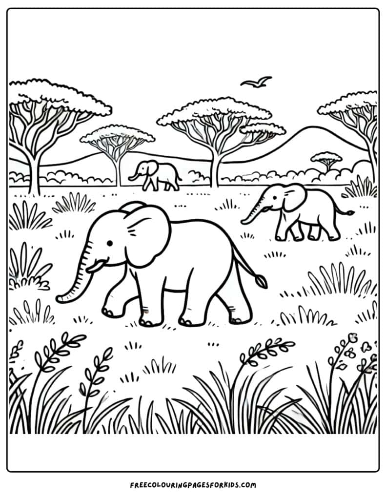 23 World Elephant Day Coloring Pages