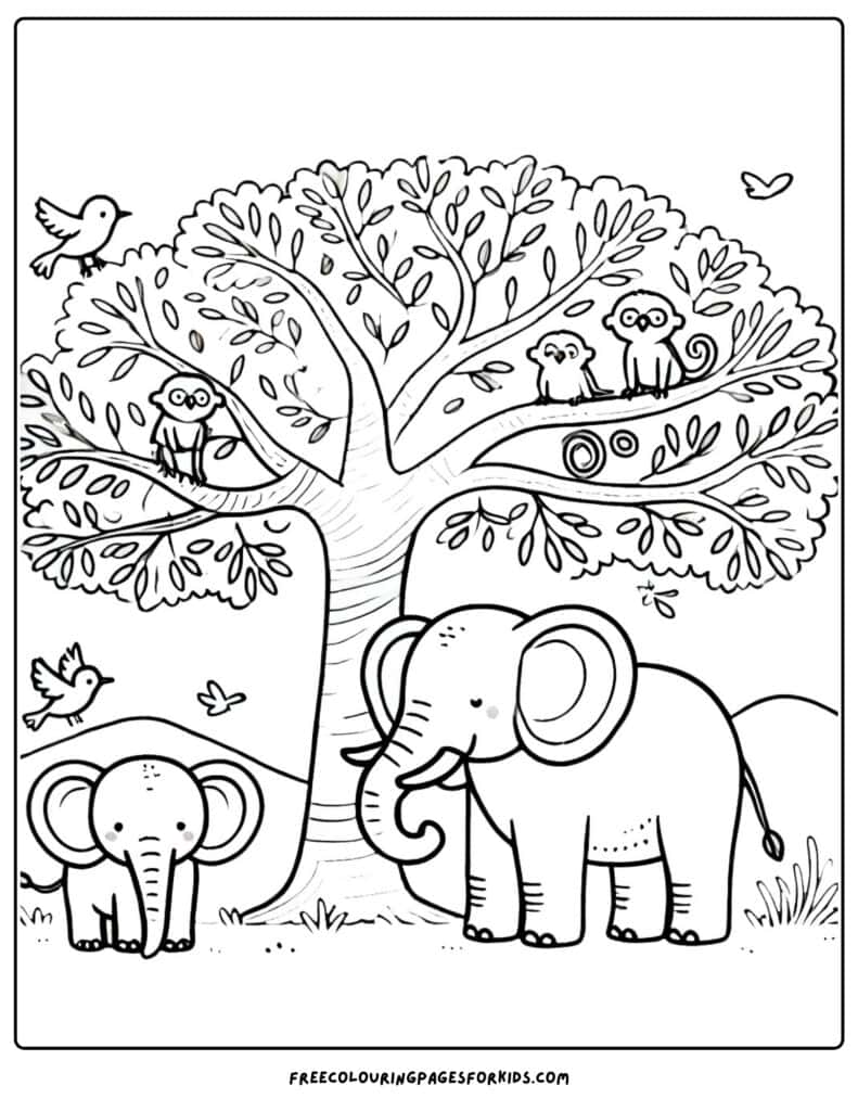 23 World Elephant Day Coloring Pages