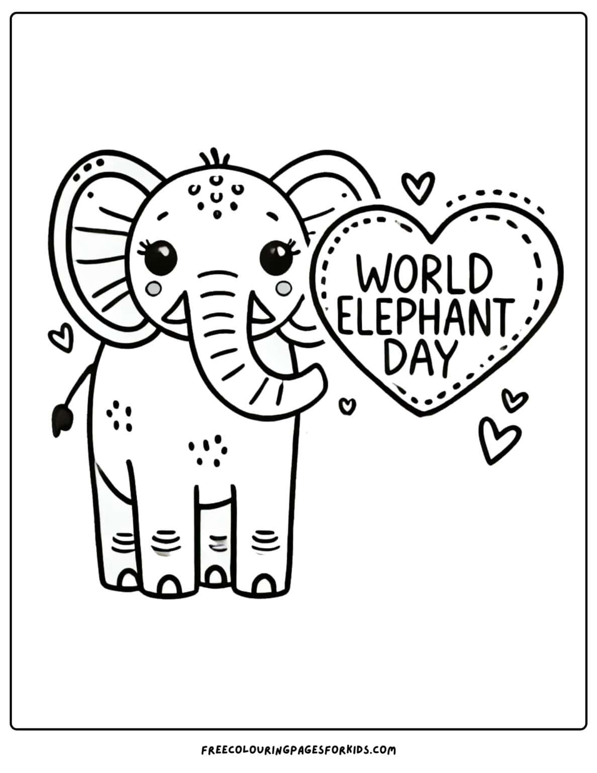 23 World Elephant Day Coloring Pages