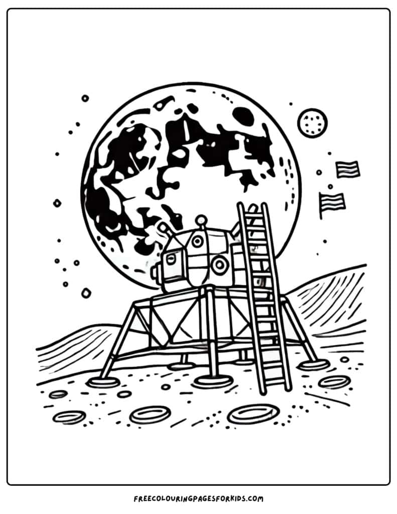 12 Moon Landing Coloring Pages