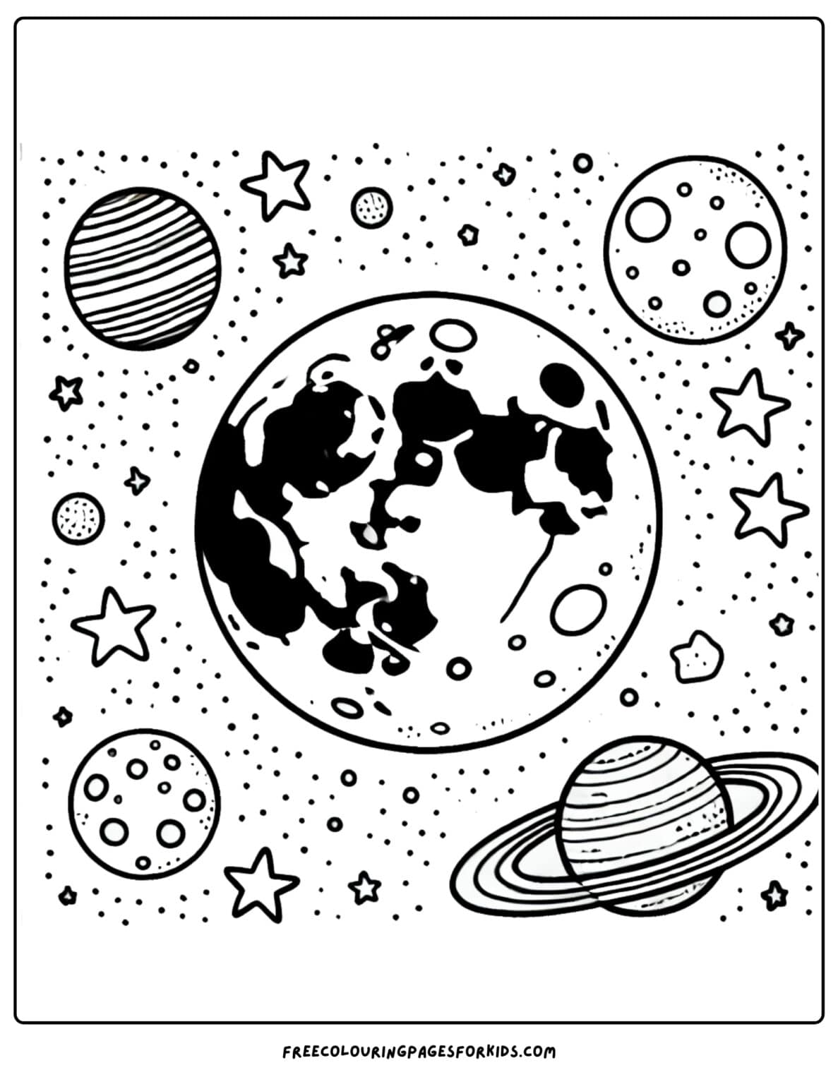 12 Moon Landing Coloring Pages
