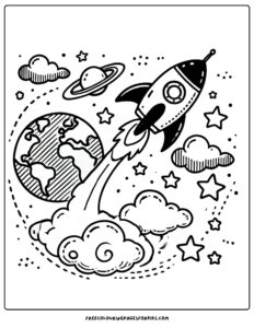 12 Moon Landing Coloring Pages