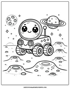 12 Moon Landing Coloring Pages