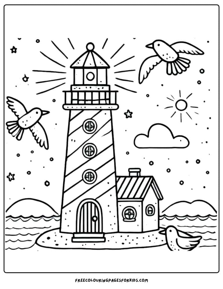 17 National Beach Day Coloring Pages
