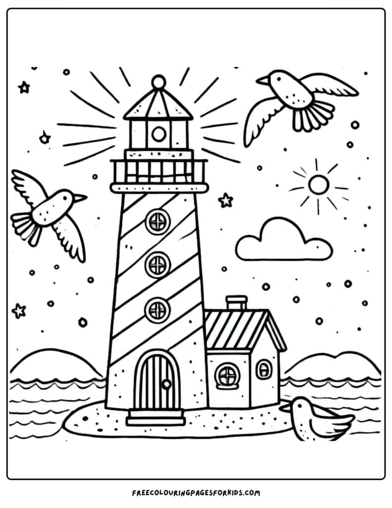 17 National Beach Day Coloring Pages