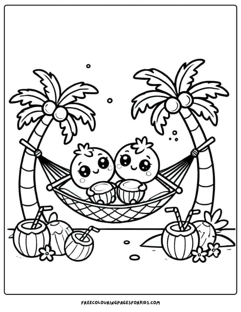 17 National Beach Day Coloring Pages