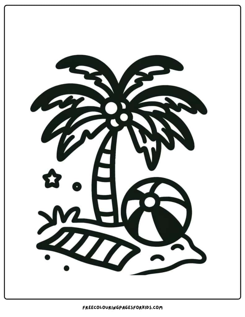 17 Palm Tree Coloring Pages