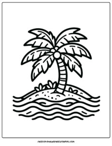 17 Palm Tree Coloring Pages