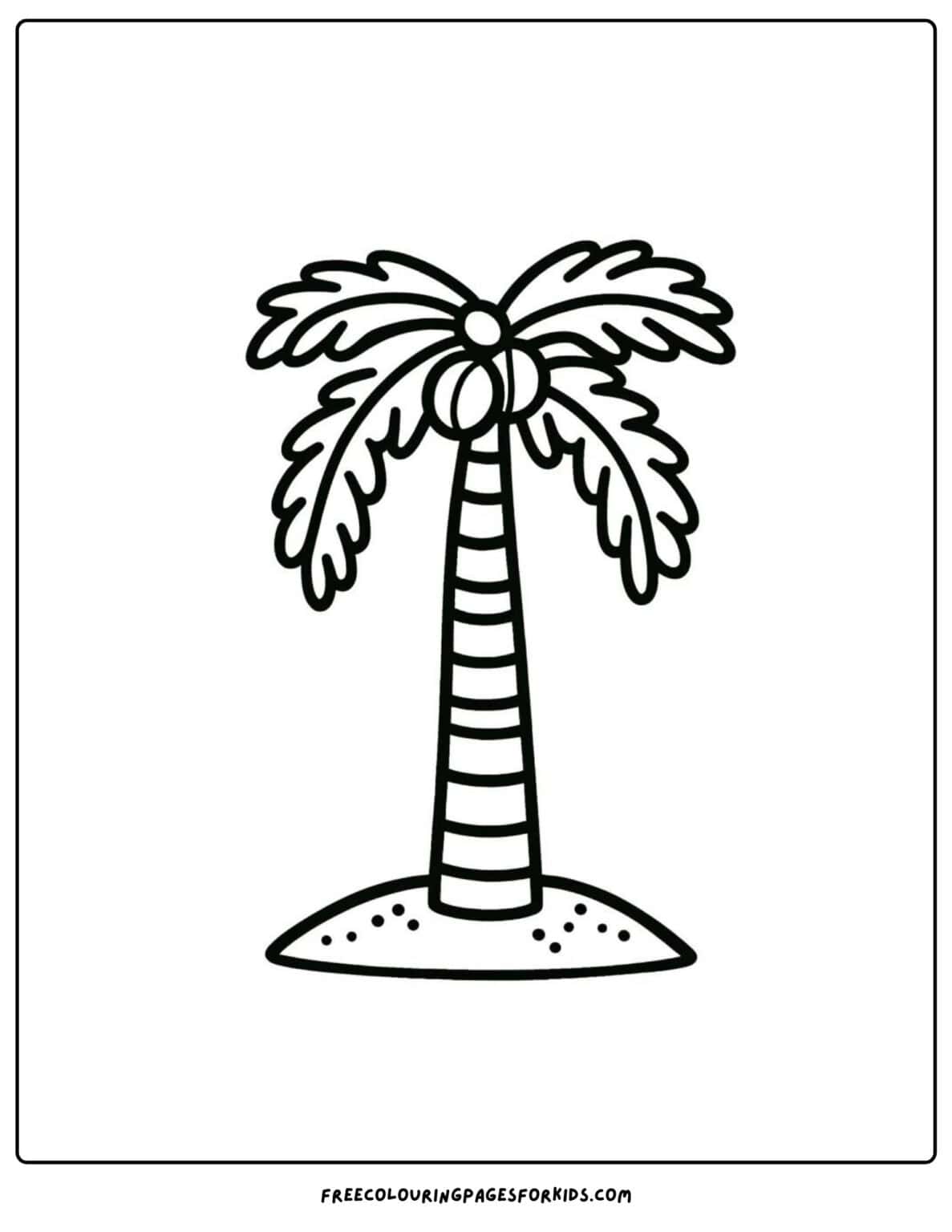 17 Palm Tree Coloring Pages