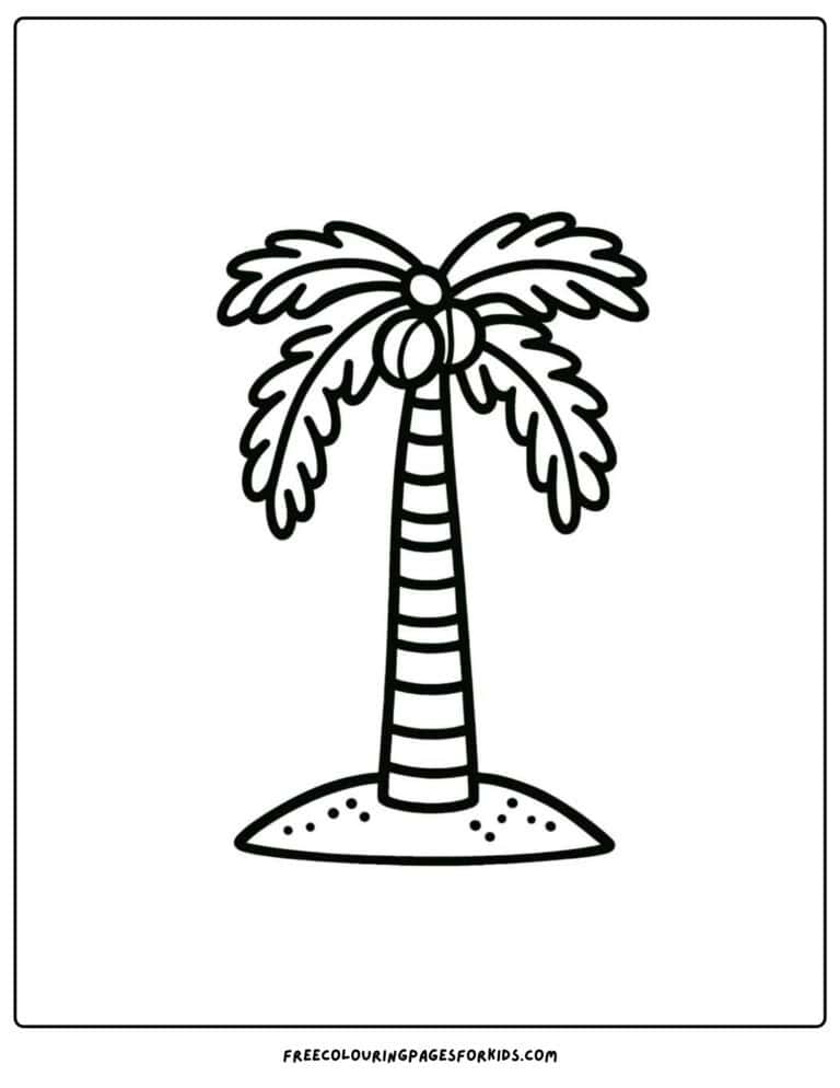 17 Palm Tree Coloring Pages
