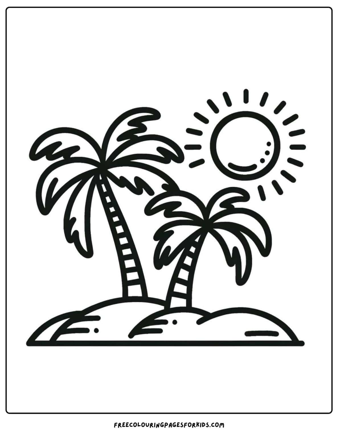 17 Palm Tree Coloring Pages