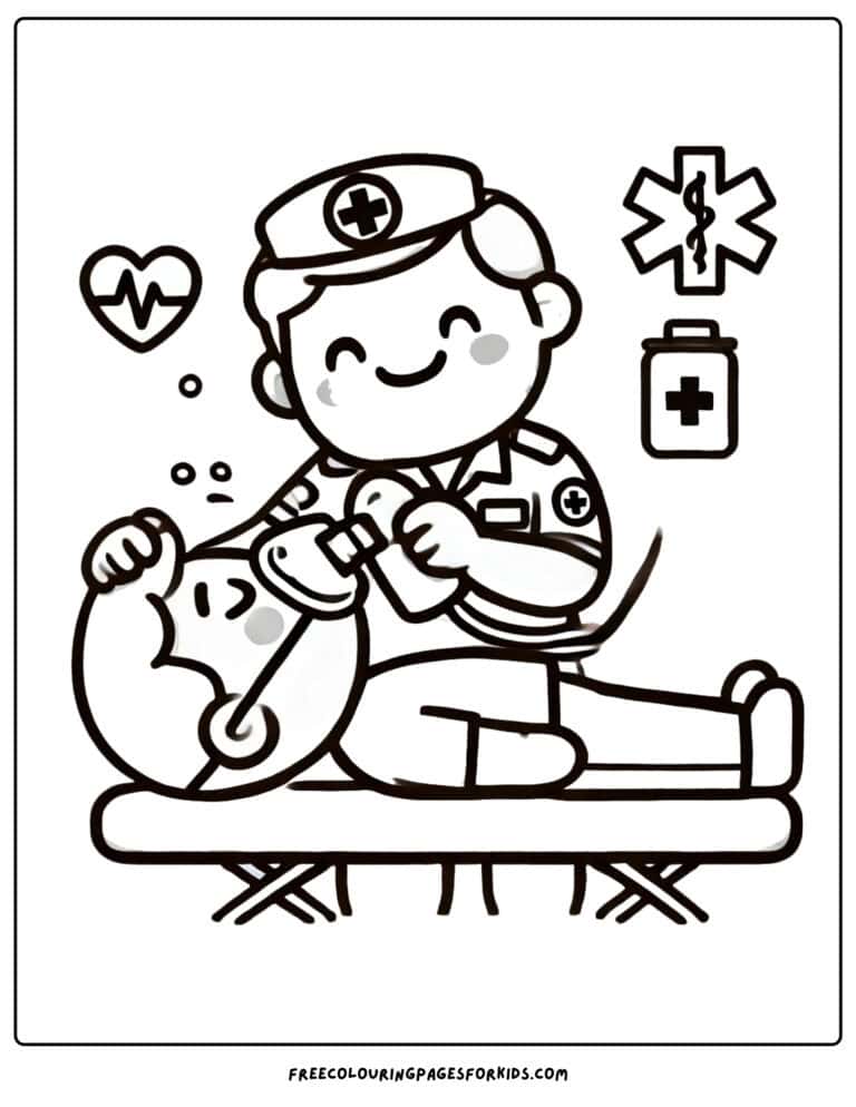 13 Paramedic Coloring Pages