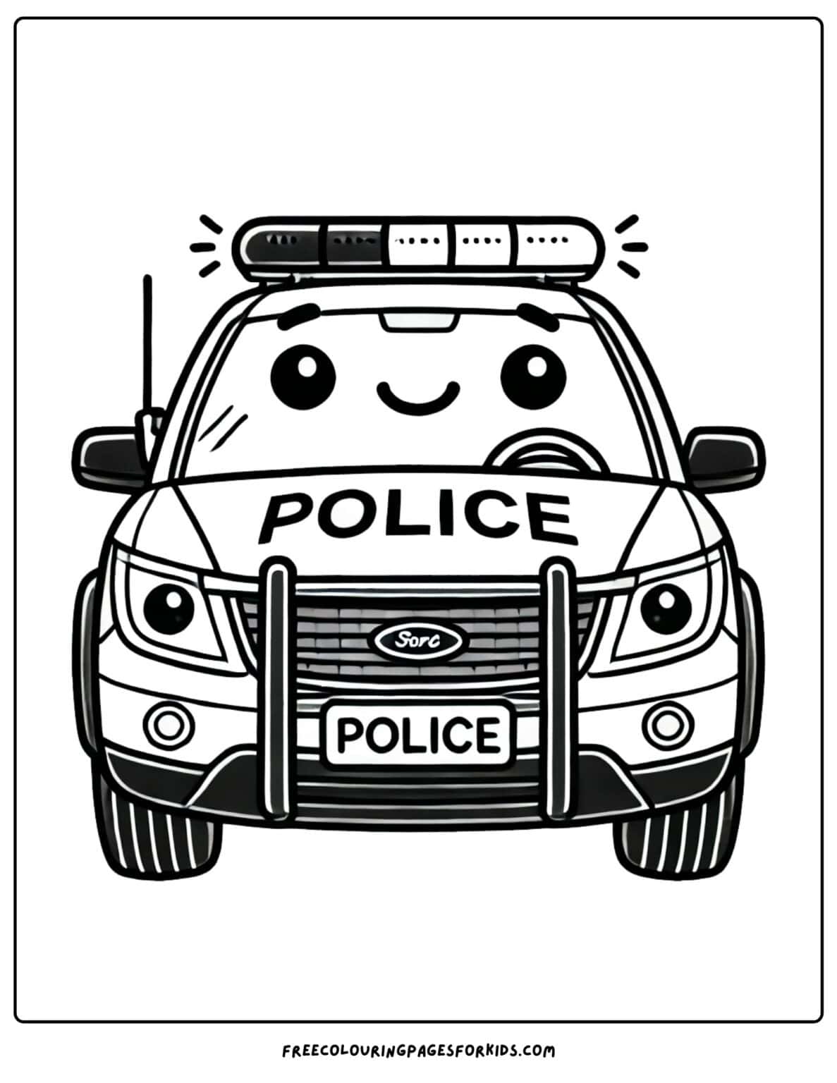 13 Police Cars Coloring Pages