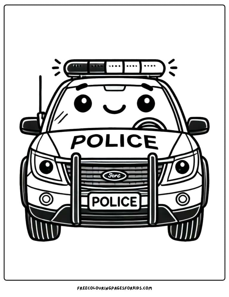 13 Police Cars Coloring Pages