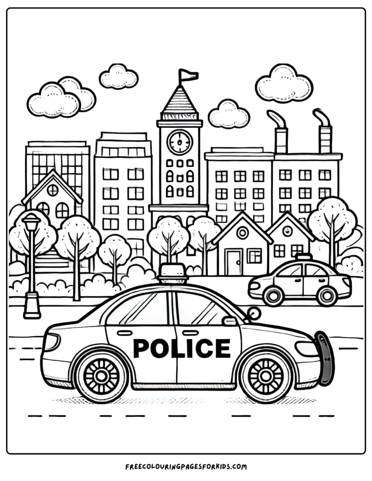 13 Police Cars Coloring Pages