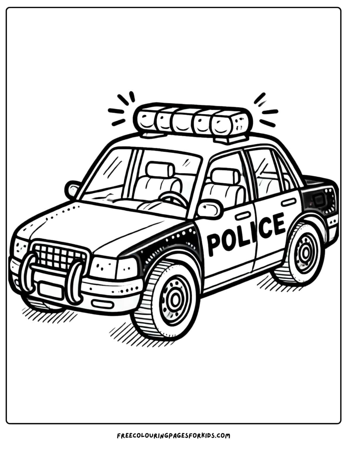 13 Police Cars Coloring Pages