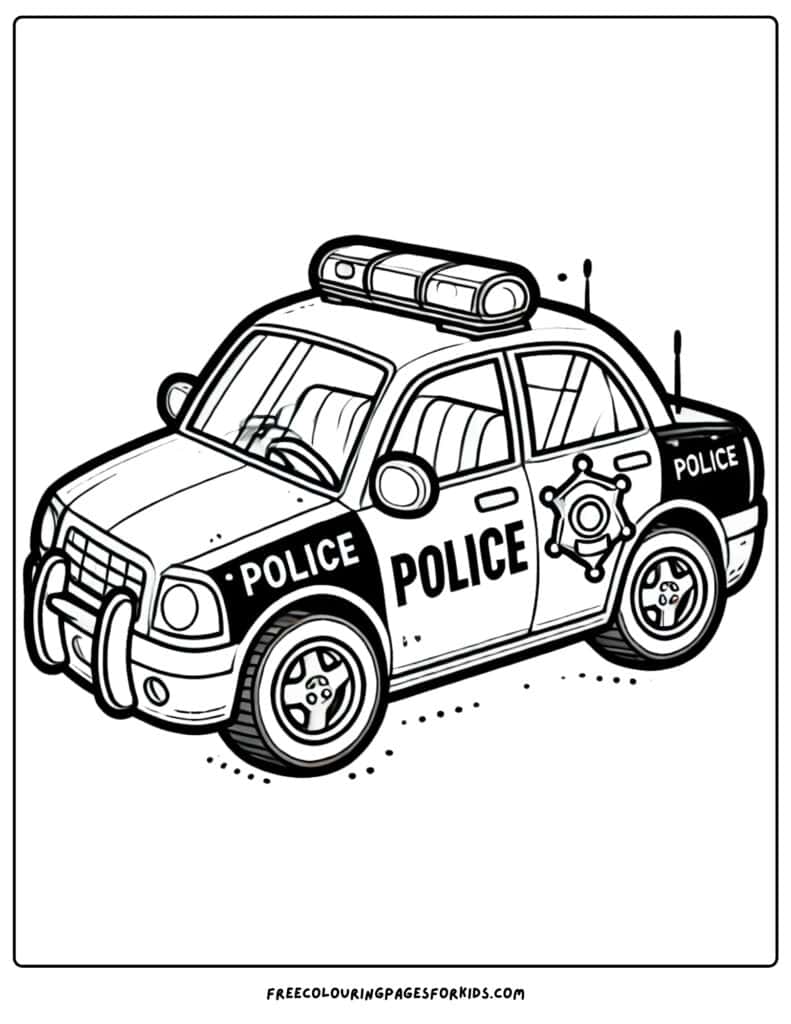 13 Police Cars Coloring Pages