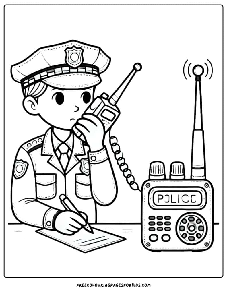 13 Police Officer Coloring Pages