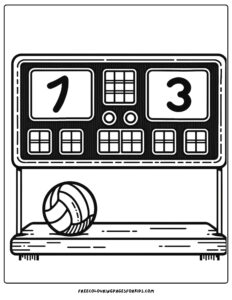 19 Volleyball Coloring Pages