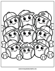 24 Baseball Coloring Pages