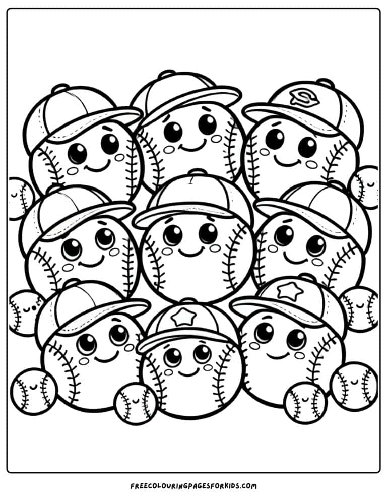24 Baseball Coloring Pages