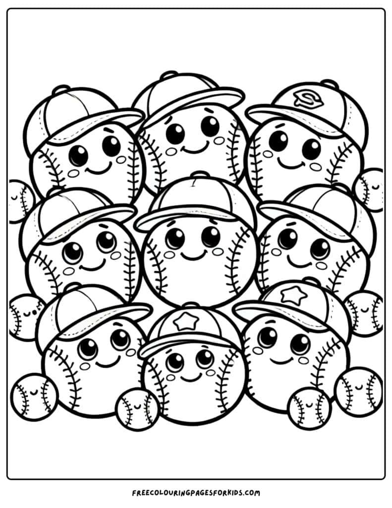 24 Baseball Coloring Pages