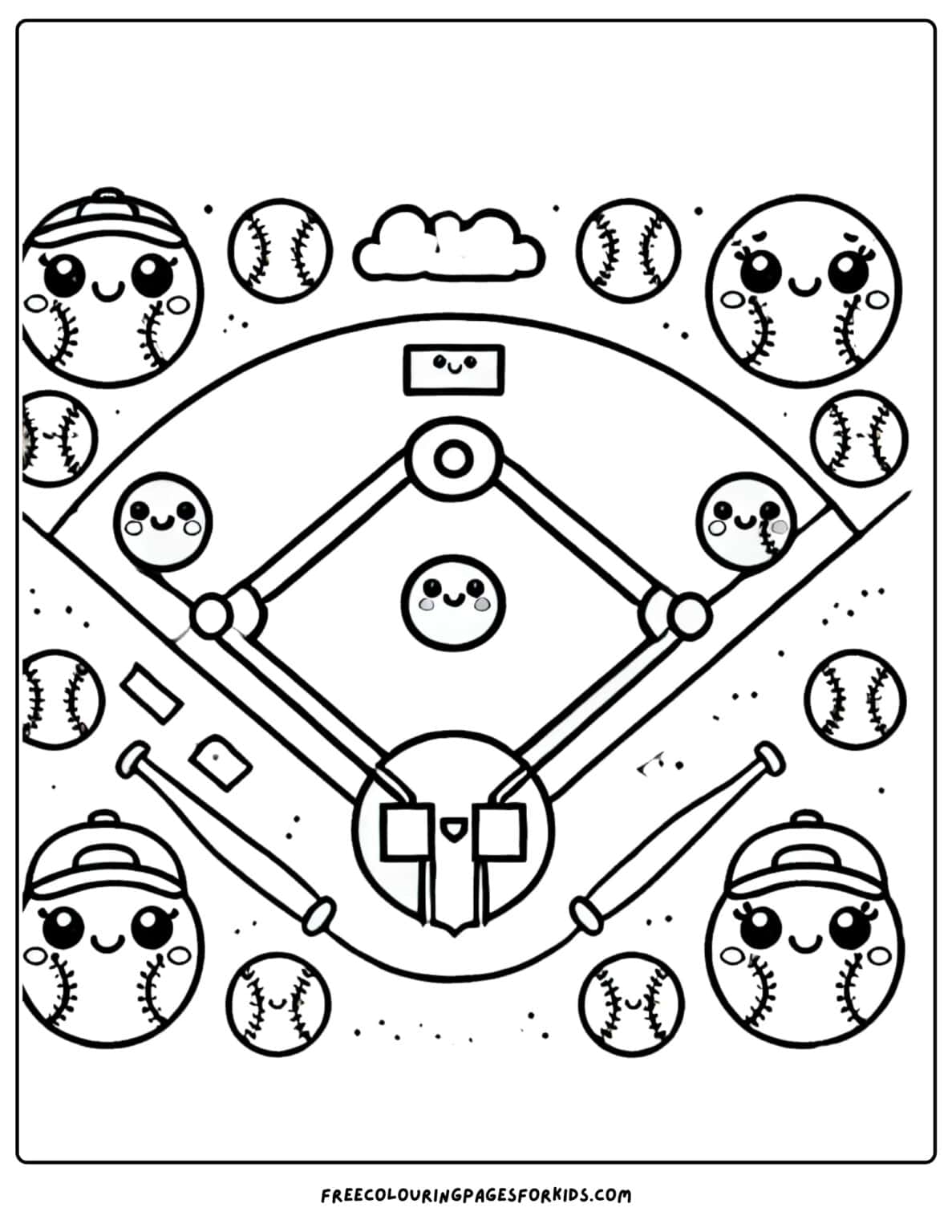24 Baseball Coloring Pages