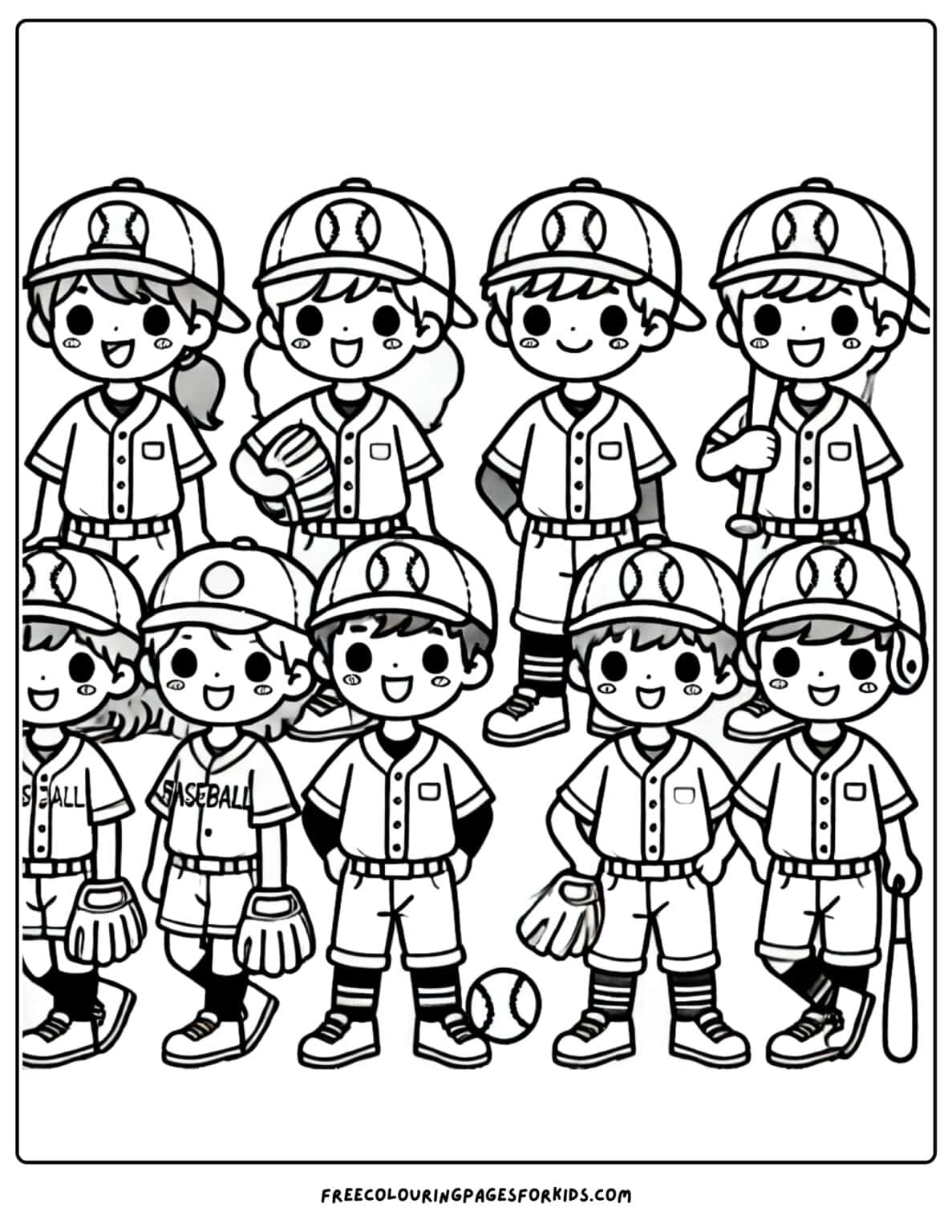 24 Baseball Coloring Pages
