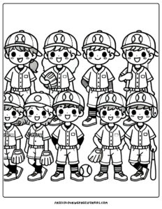 24 Baseball Coloring Pages